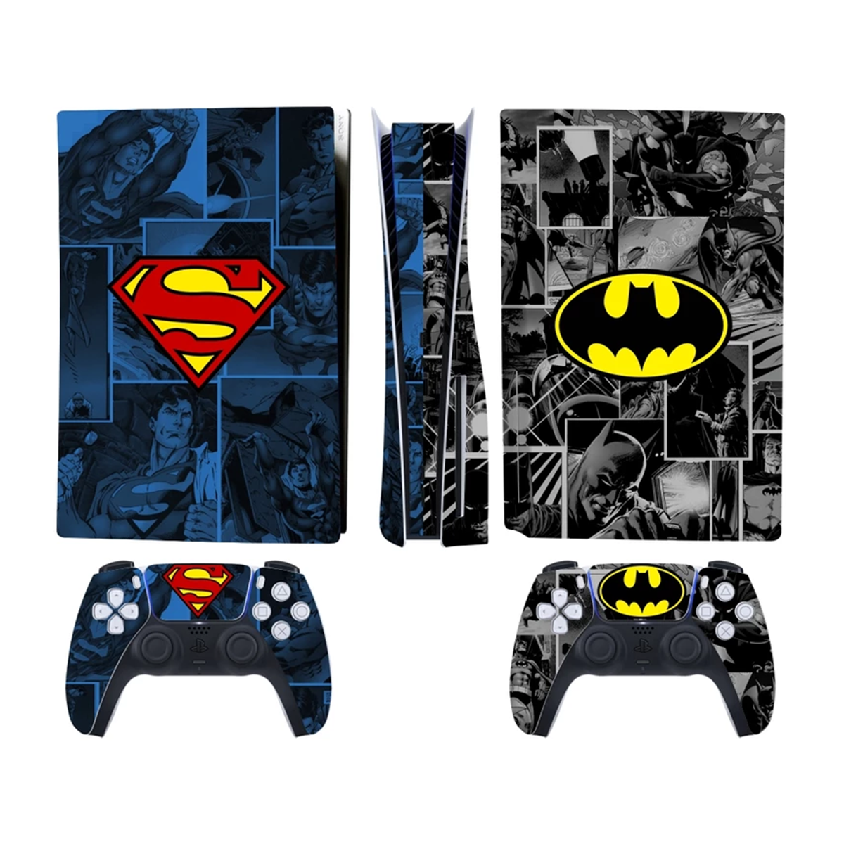 قیمت برچسب PS5 استاندارد دیسک خور و دسته بازی مدل Batman Superman مشخصات